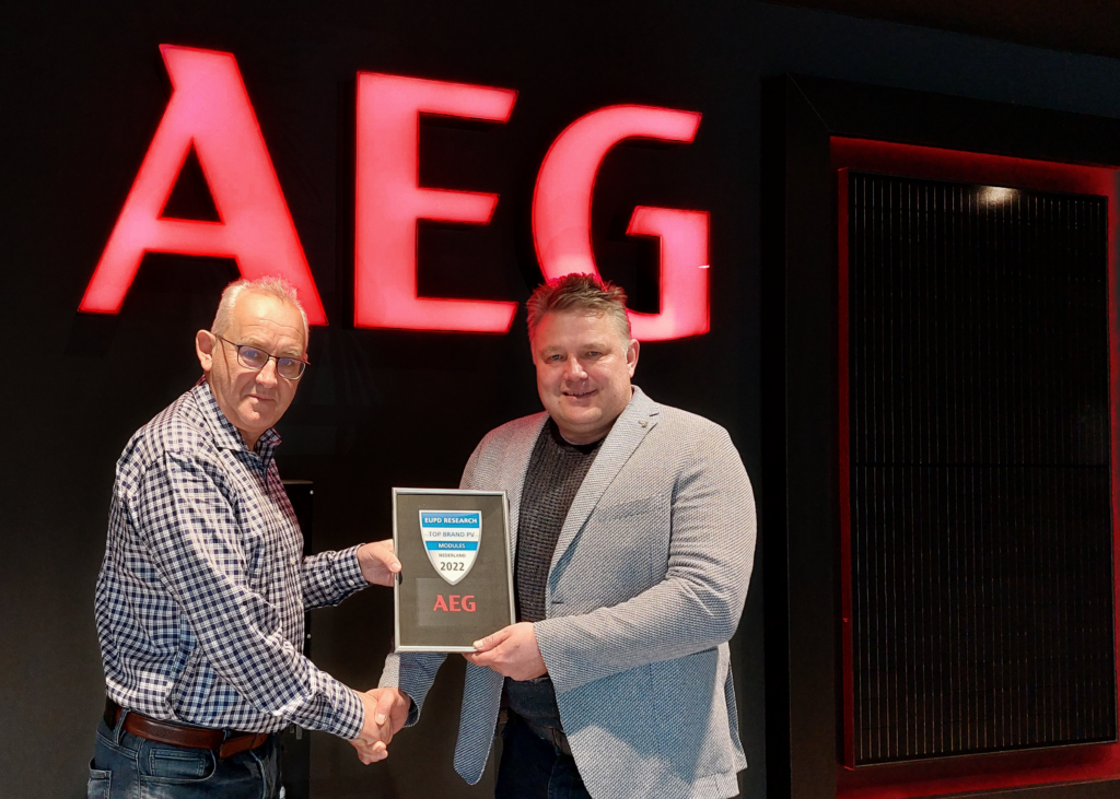 AEG krijgt 'Top Brand PV' voor zonnepanelen in Nederland in 2022 - AEG ...